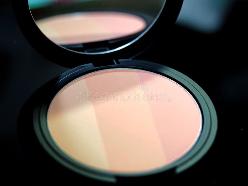 Closeup of blusher compact stock image. Image of care - 257896861