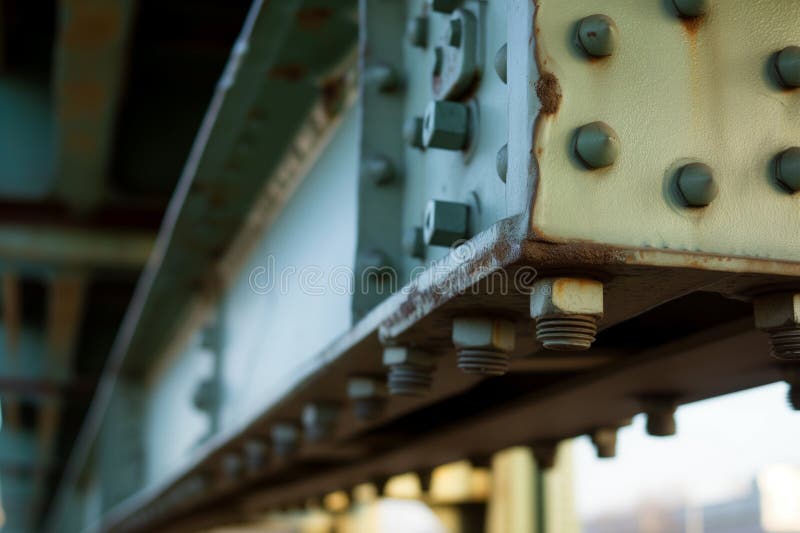 Closeup of Bolts and Joints on Bridge Underpass Stock Photo - Image of ...