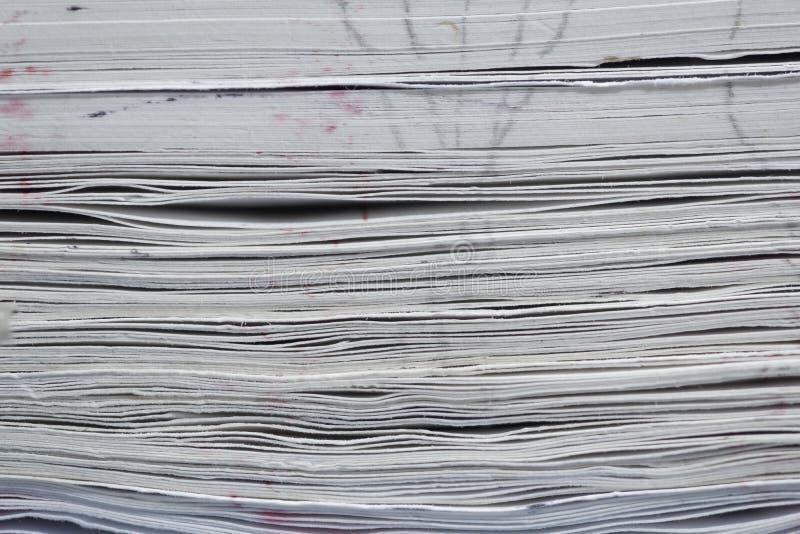 Closeup of Book Spines, Edge of Many Paper Stock Image - Image of ...