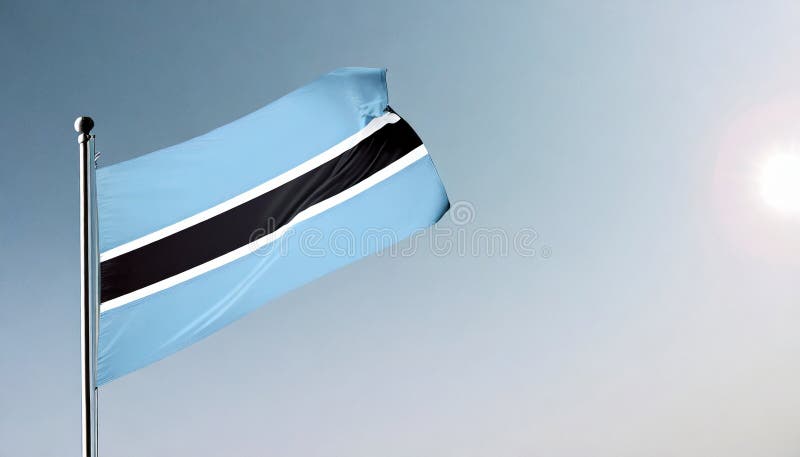 Closeup Botswana Flag stock illustration. Illustration of ruffled ...