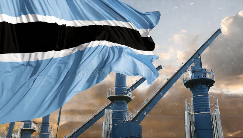 Closeup Botswana Flag stock illustration. Illustration of freedom ...