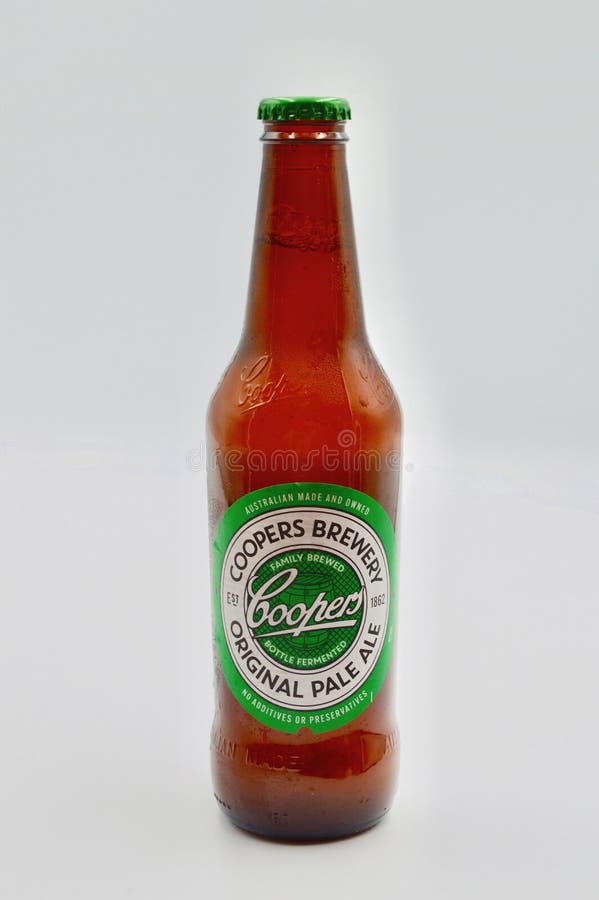 A Closeup of a Bottle of Coopers Original Pale Ale Against a White ...