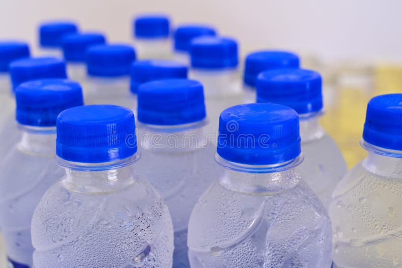 Closeup of Bottles Filled with Clean Cold Mineral Water Stock Image ...