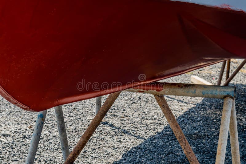 Bow of Fishing Trawler in Dry Dock Stock Image - Image of ship, ocean ...