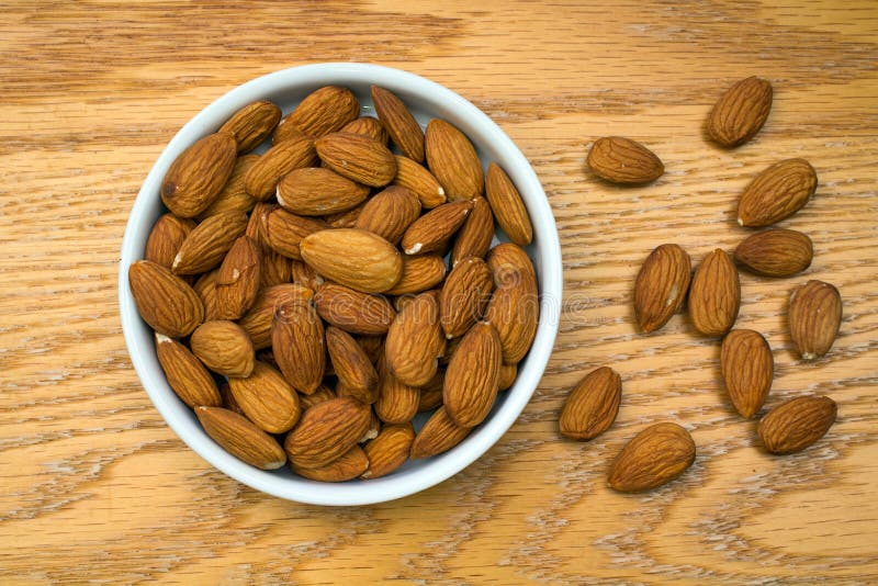 Closeup of a Bowl Full of Healthy Almonds Stock Image - Image of ...