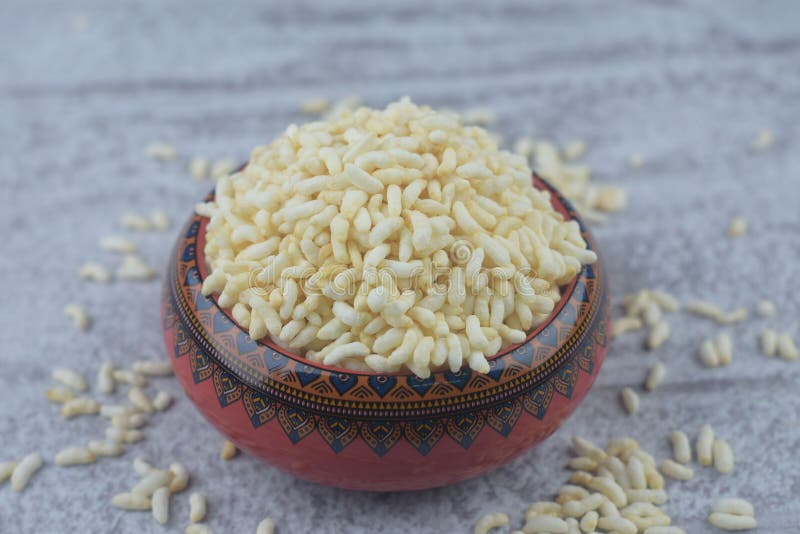 Closeup of a Bowl of Puffed Rice. Stock Photo - Image of healthy, food ...
