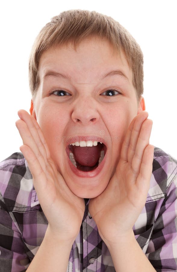 Boy screaming stock image. Image of crew, background, color - 5481579