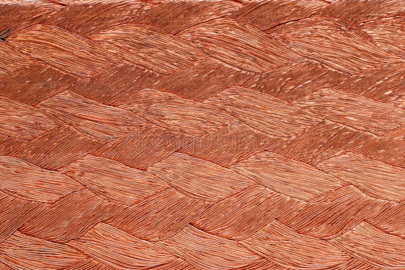 Closeup of Braided Copper Wire for Background Usage Stock Photo - Image ...