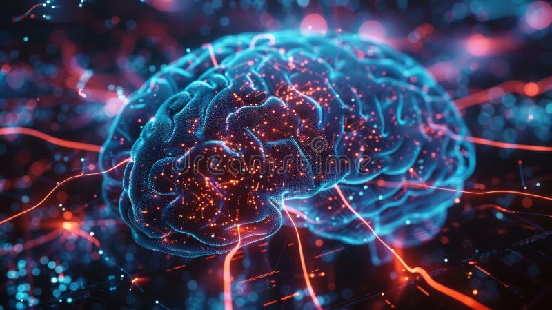 A Closeup of a Brain Scan Showing Activity in the Area Associated with ...