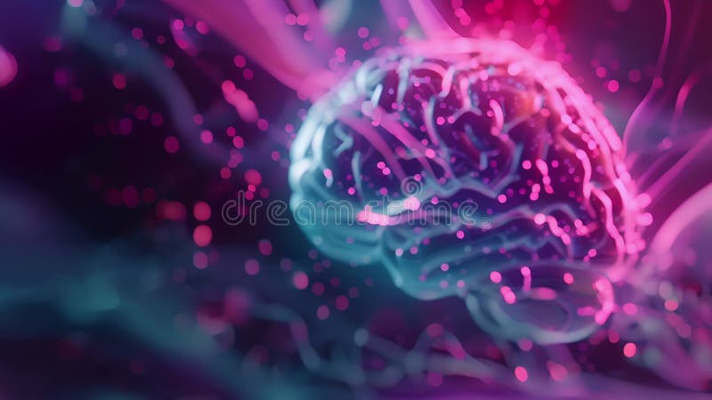 A Closeup of a Brain Scan Showing Activity in the Area Associated with ...