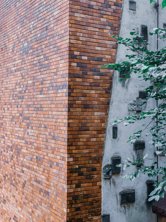 Closeup of the Brick Wall of a Building Stock Image - Image of stone ...