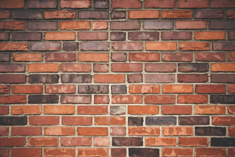 Reddish Brown Brick Wall, Horizontal Pattern Highlights Rustic Texture ...