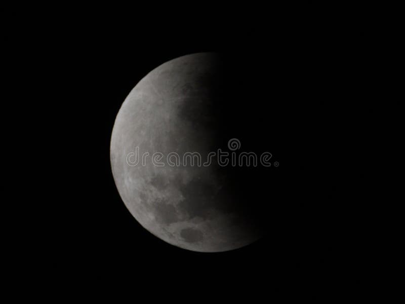Closeup of a Bright Moon during Lunar Eclipse, Vilcabamba, Ecuador ...
