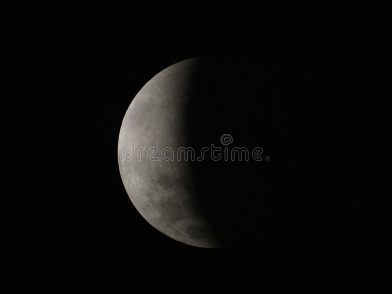 Closeup of a Bright Moon during Lunar Eclipse, Vilcabamba, Ecuador ...