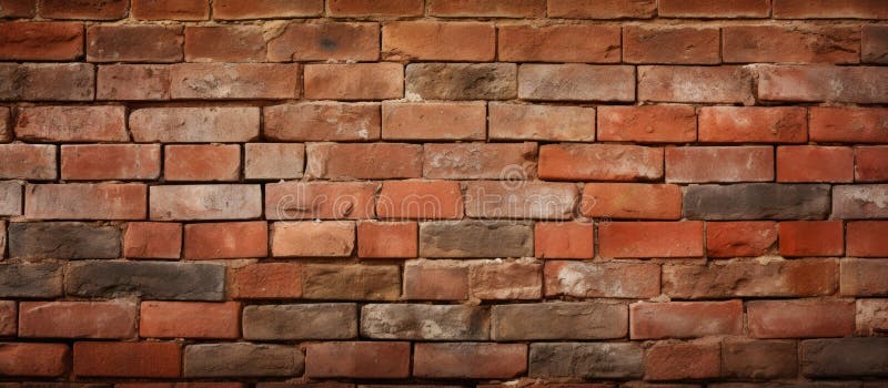 Closeup of Brown Brickwork Facade, a Composite Rectangular Building ...