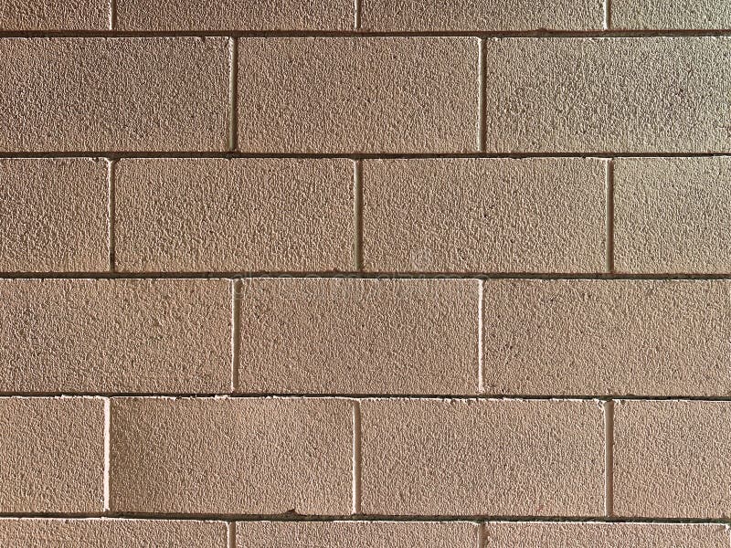 Brown Cinder Block Wall, Texture and Background Stock Photo - Image of ...