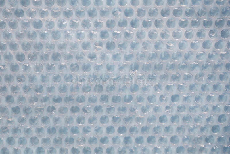 Closeup Air Bubble Warp Protection. Plastic Warp Industrial Packaging ...