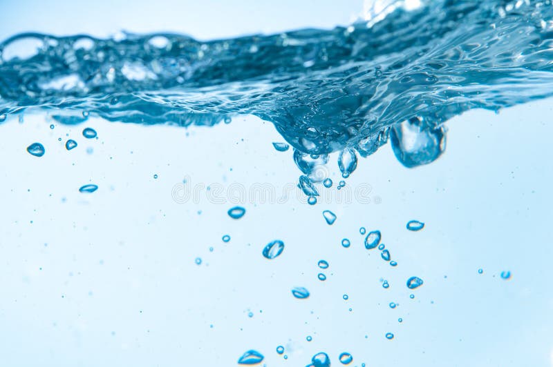 Bubbles Boiling in Blue Water Stock Image - Image of clear, blue: 155504769