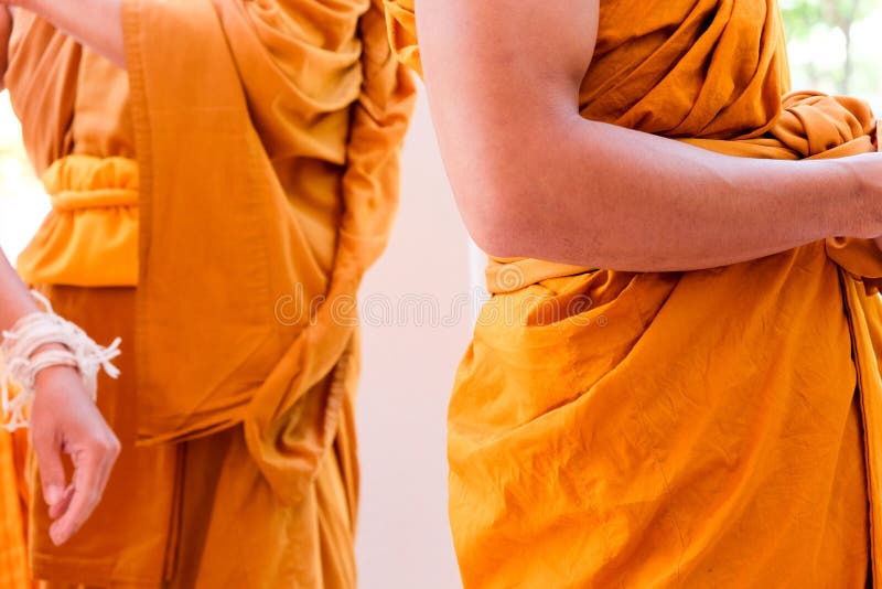 Closeup on buddhist monk stock image. Image of thai - 115708285