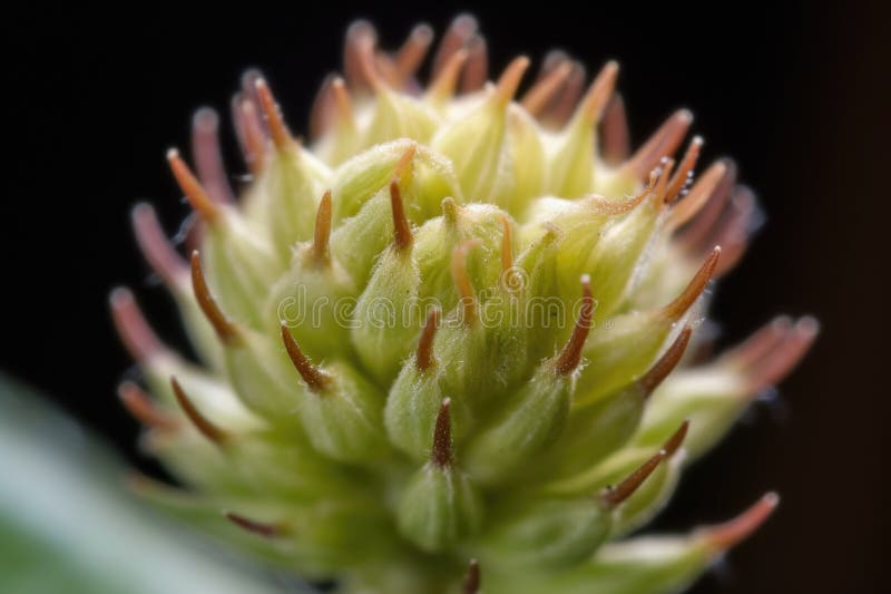 Closeup of a Budding Flower Stock Image - Image of generative, petal ...
