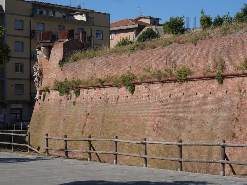 Walls of Grosseto stock photo. Image of grass, tower - 206933306