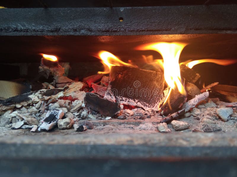 Closeup of a Burning Paper and Coal Stock Photo - Image of outdoors ...