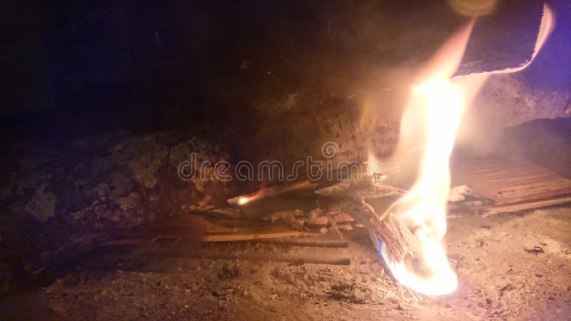 Burning wood fire stock photo. Image of wood, closeup - 144334698