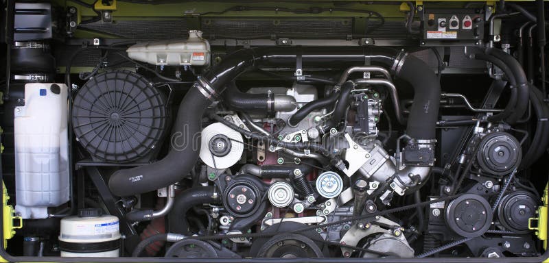 Closeup of Bus Diesel Engine Editorial Image - Image of pipe, closeup ...
