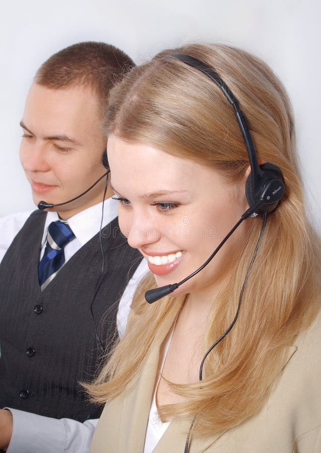 Closeup of a Business Customer Service People Stock Photo - Image of ...