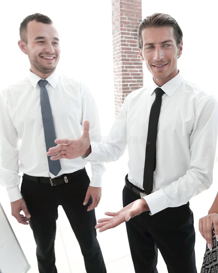 Closeup of a Business Team Discussing the Current Issues Stock Photo ...