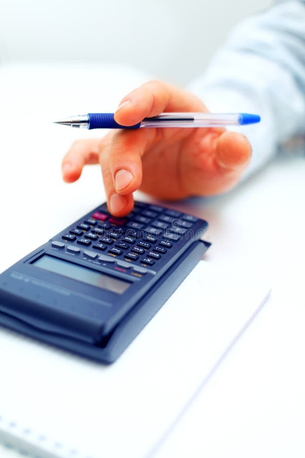 Calculator stock image. Image of hand, executive, woman - 2431169