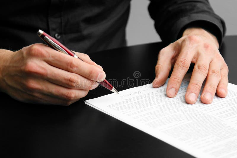 Signing contract stock image. Image of official, paper - 2053763