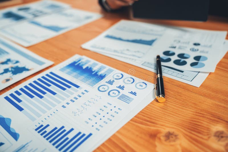 Closeup Busy Analyst Team Discussing Financial Data on Laptop. Fervent ...