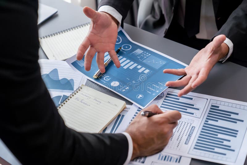 Closeup Busy Analyst Team Discussing Financial Data on Laptop. Fervent Stock Image - Image of ...