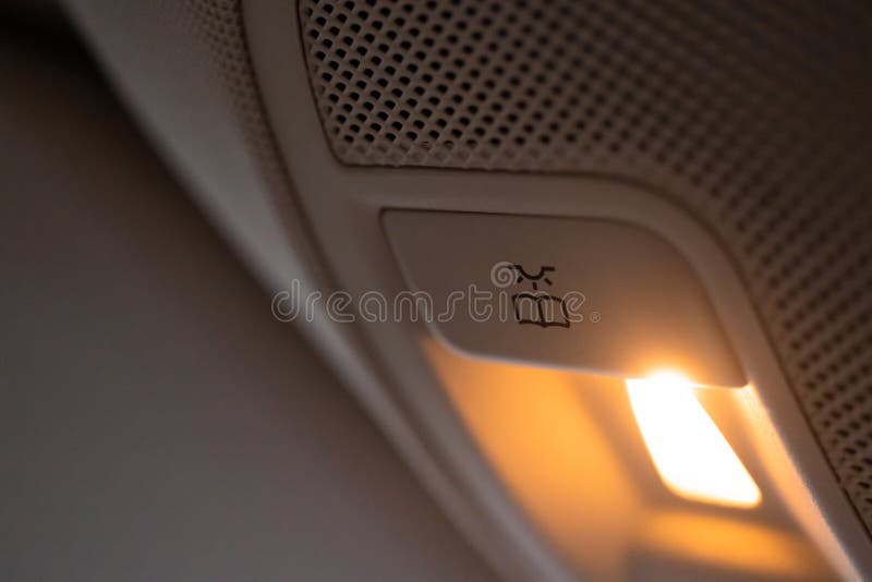 Close-up of Cabin Lights Switch in Car, Light Control Panel Inside a ...