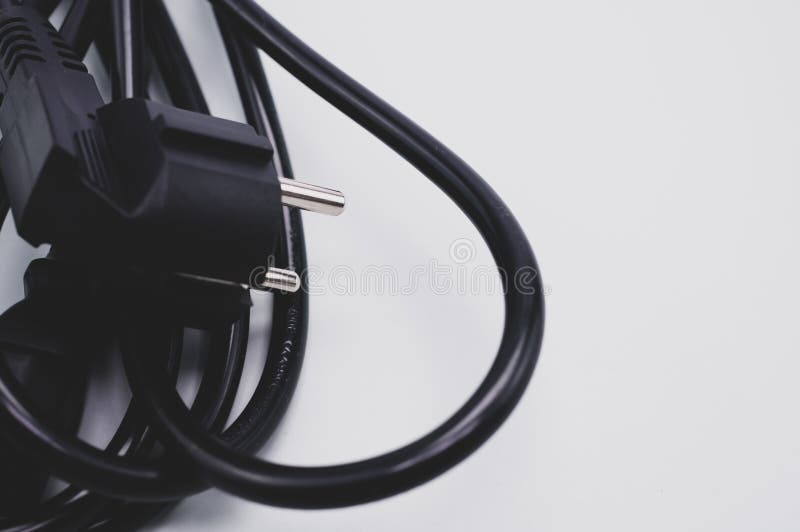 Closeup of a Cable on a White Background Stock Photo - Image of ...