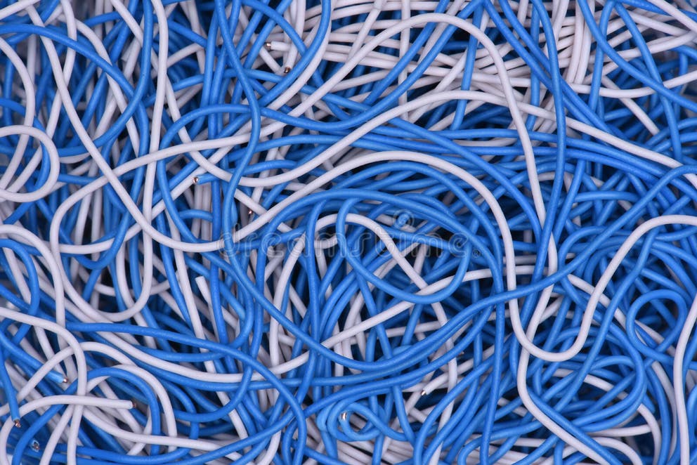 Closeup of Cable and Wire in Computer Network Stock Image - Image of ...