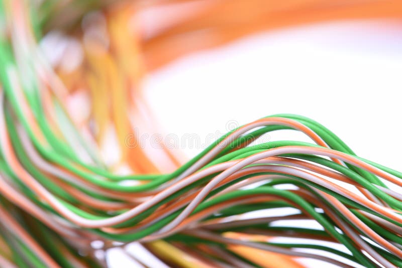 Cable and Wire in Computer Network Systems Stock Image - Image of line ...