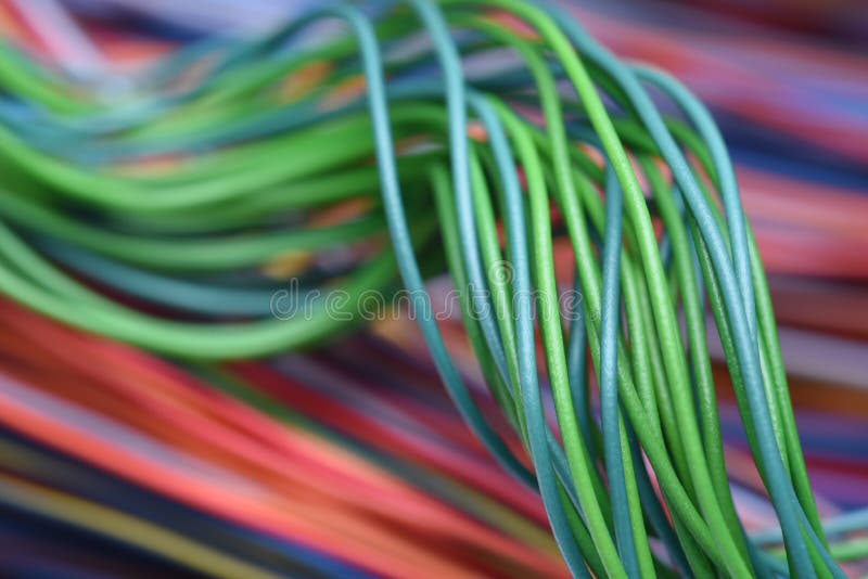 Cable and Wire in Computer Network Systems Stock Image - Image of data ...