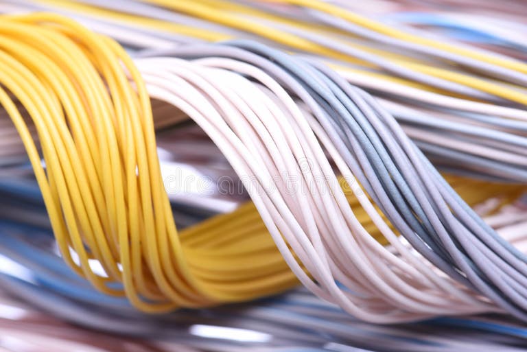 Cable and Wire in Internet Network Systems Stock Photo - Image of light ...