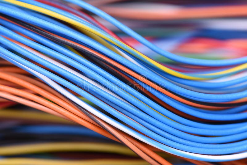 Cable and Wire in Internet Network Systems Stock Image - Image of ...