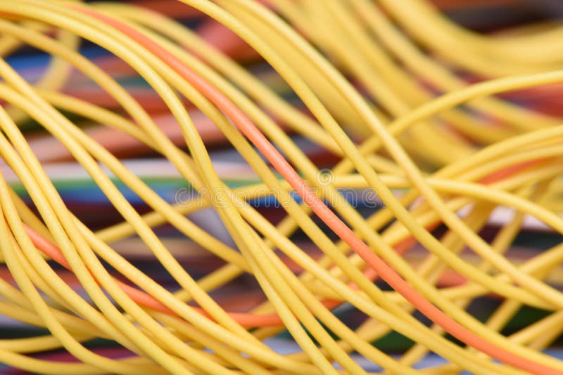 Cable and Wire in Internet Network Systems Stock Image - Image of ...