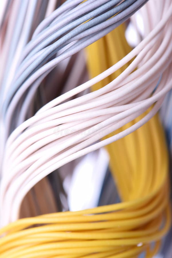 Cable and Wire in Internet Network Systems Stock Image - Image of blur ...