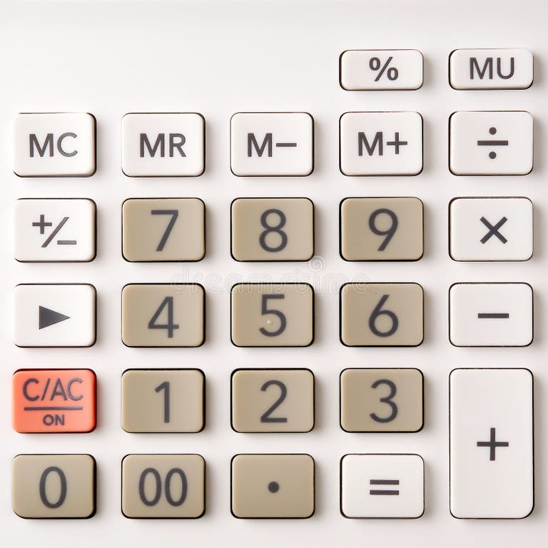 Closeup of Calculator Keypad Stock Image - Image of count, data: 190797985