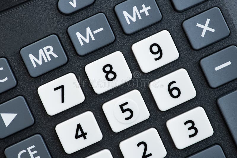 Closeup of Calculator. White Buttons Stock Photo - Image of accounting ...
