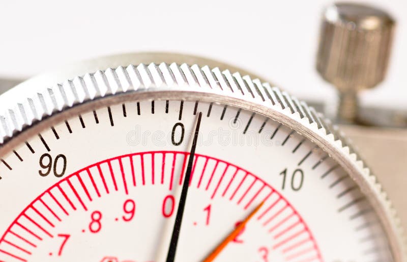 Closeup Caliper Dial Face with Hands Stock Photo - Image of dial, tool ...