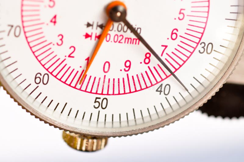 Closeup Caliper Dial Face with Hands Stock Image - Image of tool ...