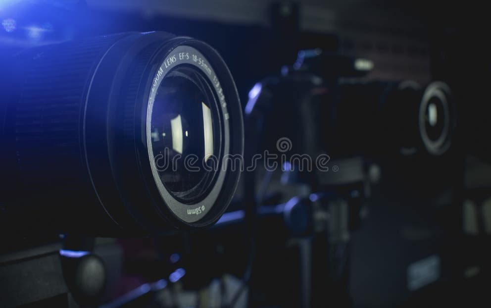 Closeup of a 2 Camera Setup Using for Live Streaming for a Channel or ...