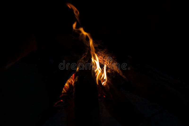 Closeup of a Campfire on the Ground at Night - Perfect for Wallpapers ...