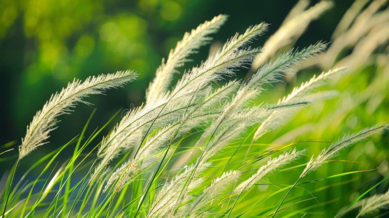 A Closeup Capture of a Strong Wind Blowing through Tall Grass ...